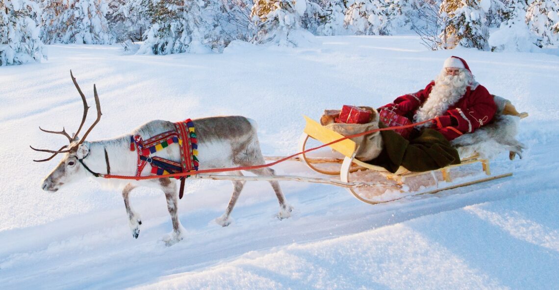 santa claus reindeer ride - Joulupukki TV